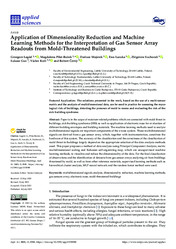 (PDF) Application of Dimensionality Reduction and Machine Learning Methods for the ...