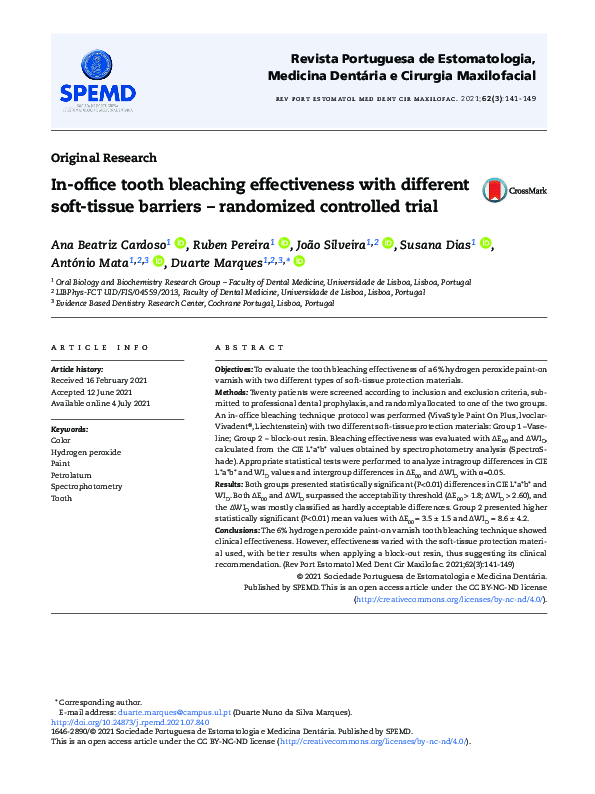 (PDF) In-office tooth bleaching effectiveness with different soft ...
