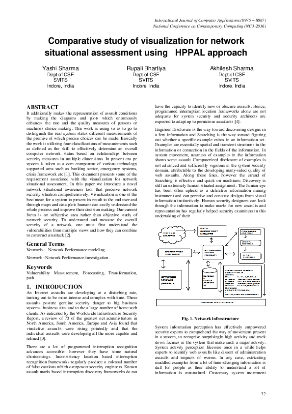(PDF) Comparative Study of Visualization for Network Situational Assessment using HPPAL Approach