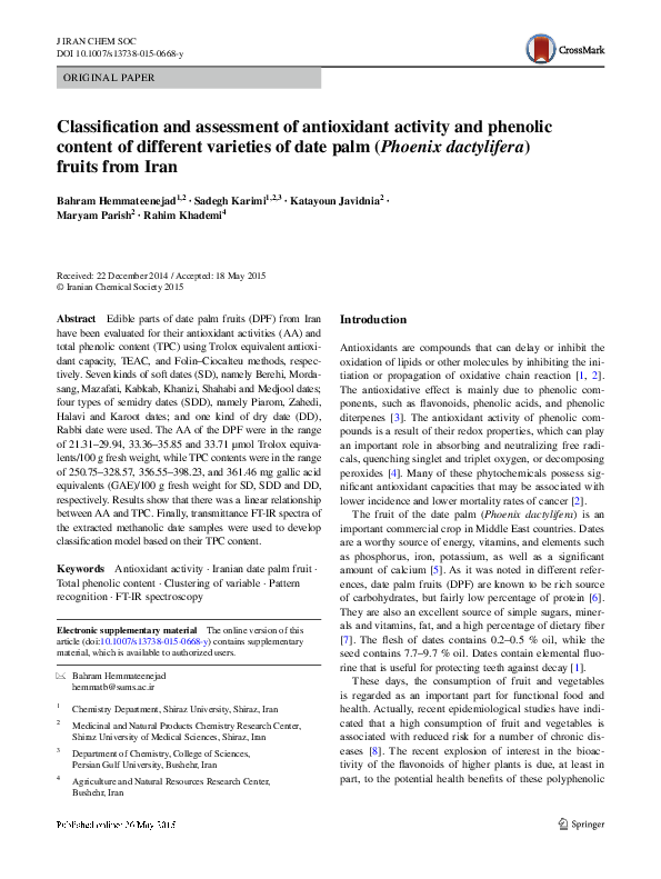 (PDF) Classification and assessment of antioxidant activity and phenolic content of different ...