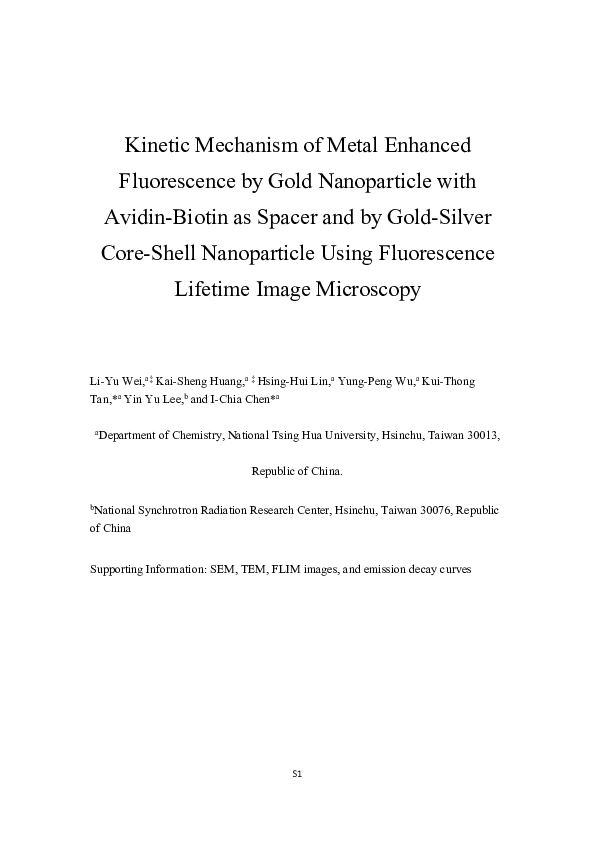 (PDF) Kinetic Mechanism of Metal Enhanced Fluorescence by Gold ...