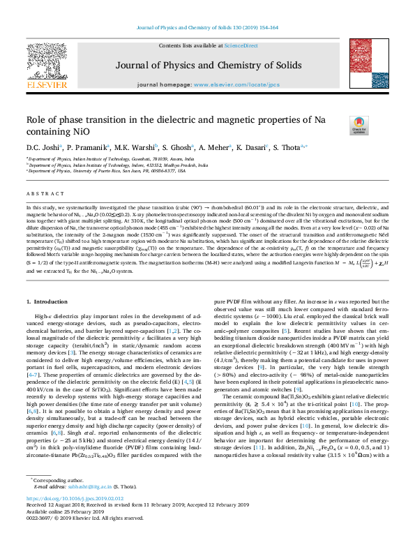 (PDF) Role of phase transition in the dielectric and magnetic ...