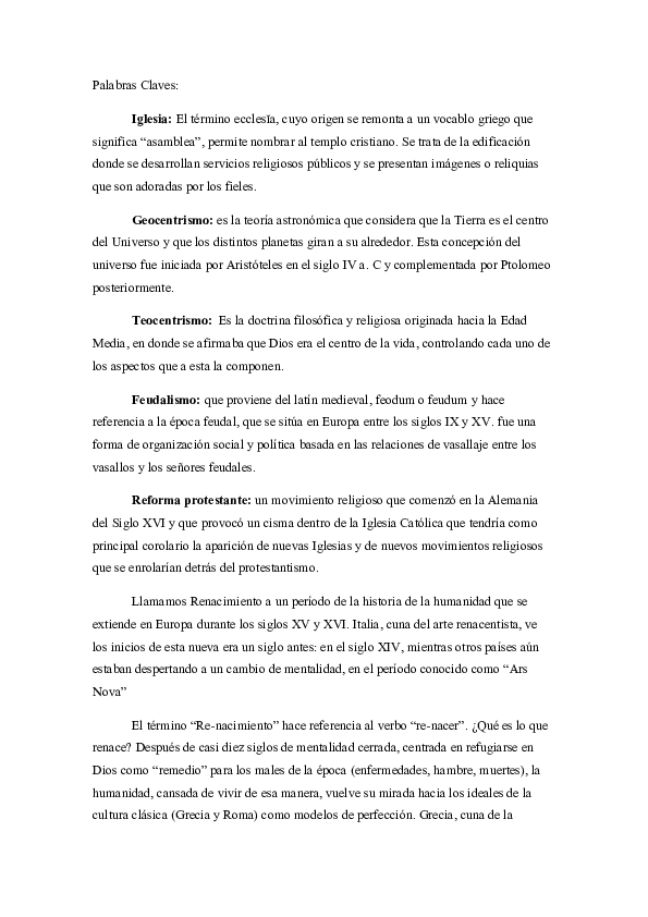 (DOC) Resumen Renacimiento