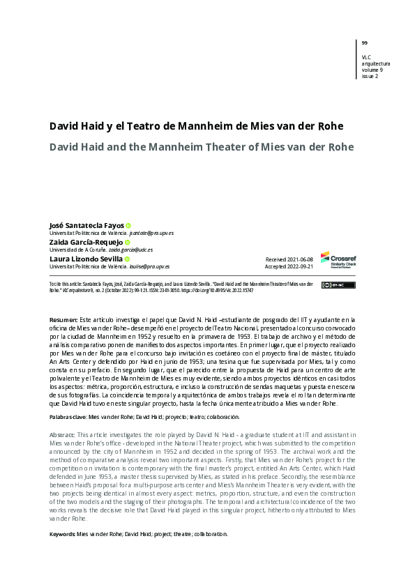 (PDF) David Haid y el Teatro de Mannheim de Mies van der Rohe