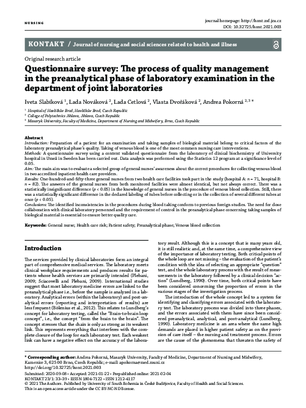 (PDF) Questionnaire survey: The process of quality management in the ...