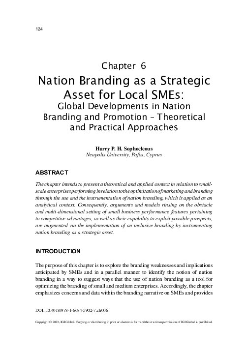 (PDF) Nation Branding as a Strategic Asset for Local SMEs: Global ...