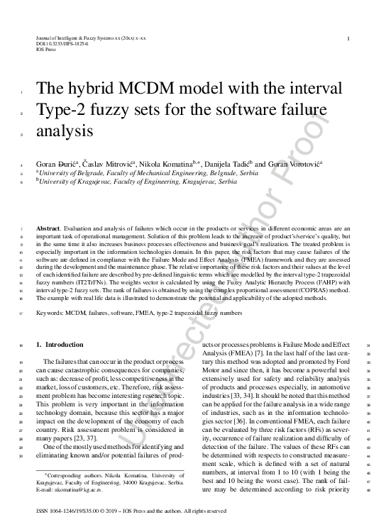 (PDF) The hybrid MCDM model with the interval Type-2 fuzzy sets for the ...