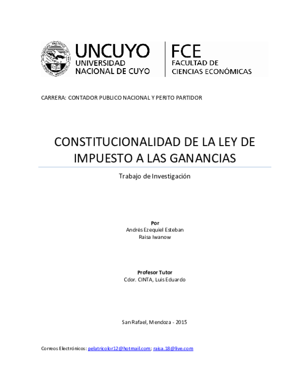 Pdf Constitucionalidad De La Ley De Impuesto A Las Ganancias 4653