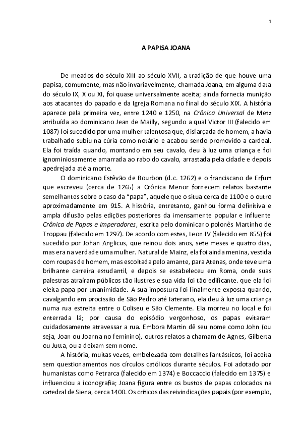 (PDF) A Papisa Joana