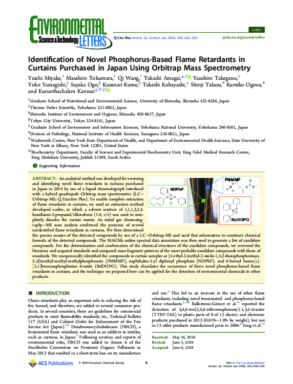 (PDF) Novel Phosphorus Flame Retardants in Curtains