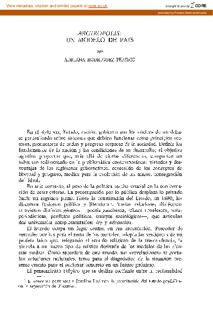 (PDF) Argirópolis": un modelo de país