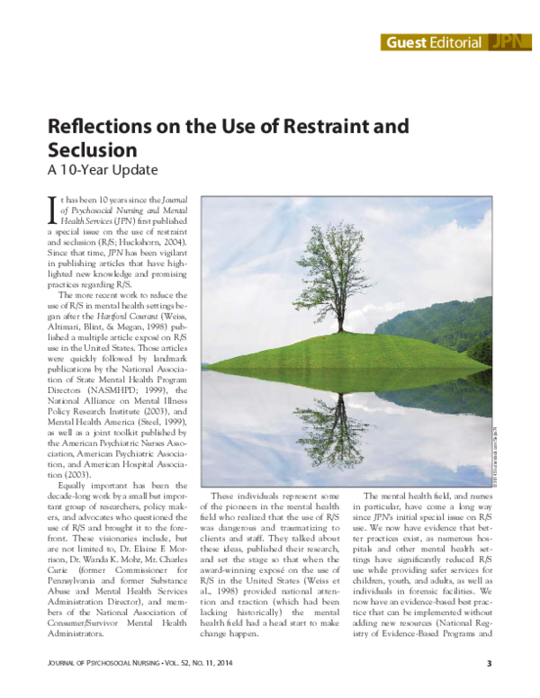 (PDF) Reflections on the Use of Restraint and Seclusion: A 10-Year Update