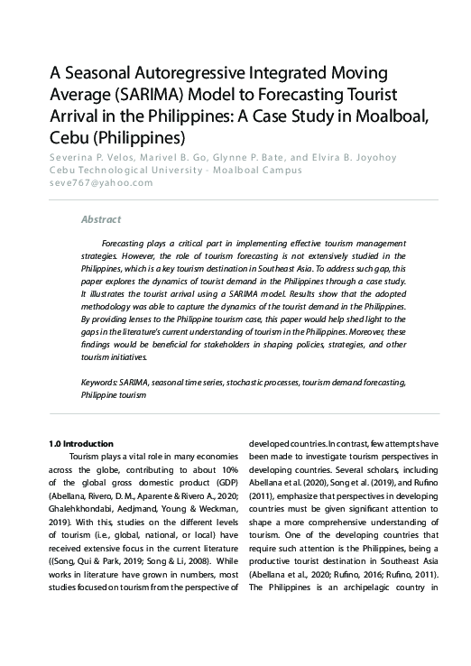 (PDF) A Seasonal Autoregressive Integrated Moving Average (SARIMA ...