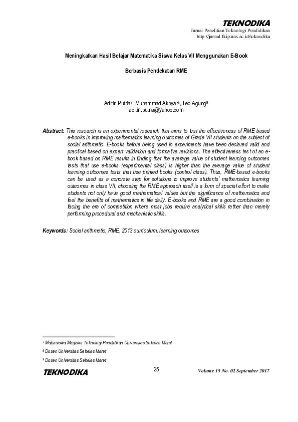 (PDF) Meningkatkan Hasil Belajar Matematika Siswa Kelas VII Menggunakan ...
