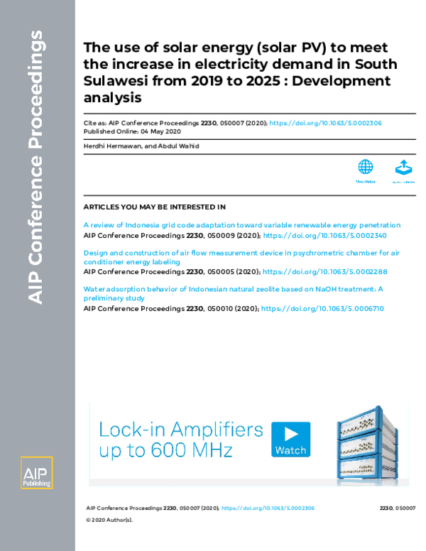 (PDF) The use of solar energy (solar PV) to meet the increase in ...