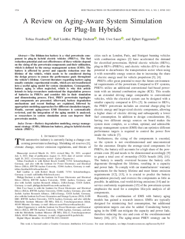 (PDF) A Review on Aging-Aware System Simulation for Plug-In Hybrids ...