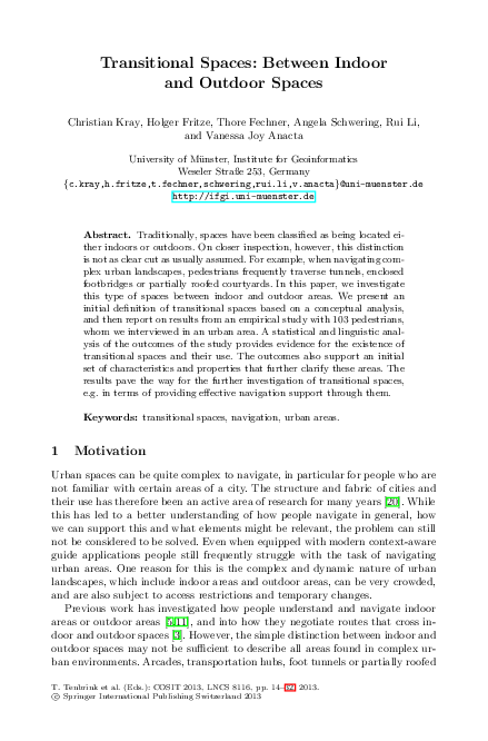 (PDF) Transitional Spaces: Between Indoor and Outdoor Spaces