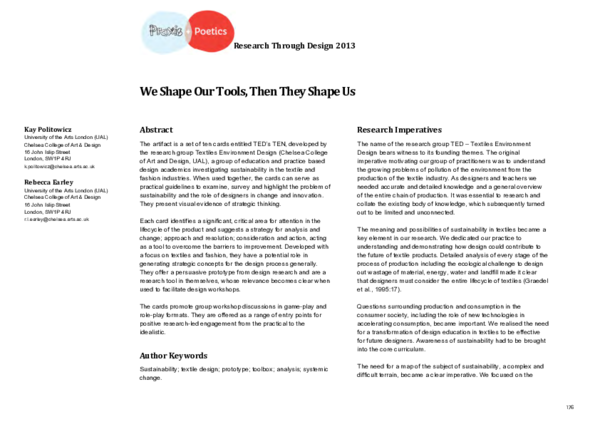 (PDF) We Shape Our Tools, Then They Shape Us