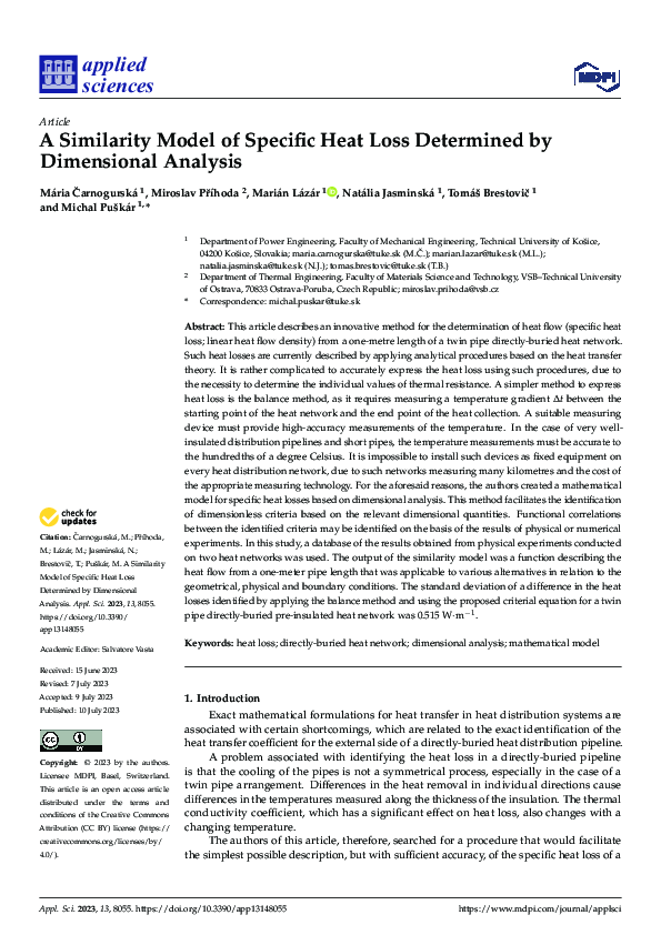 (PDF) A Similarity Model of Specific Heat Loss Determined by ...