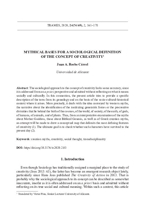 (PDF) Mythical Bases for a Sociological Definition of the Concept of ...