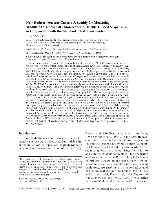(PDF) New Emitter-Detector-Cuvette Assembly for Measuring Modulated ...