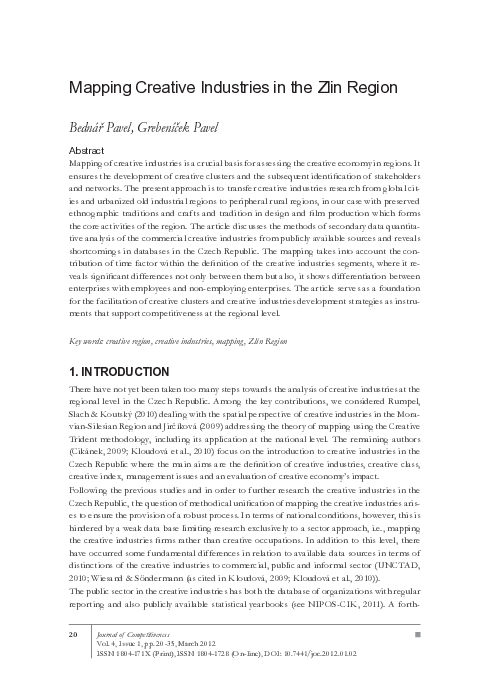 (PDF) Mapping Creative Industries in the Zlin Region