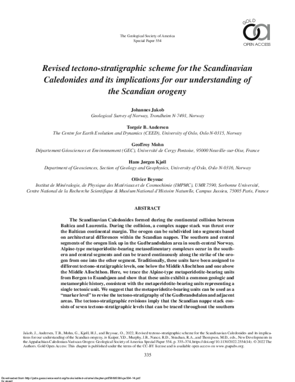 (PDF) Revised tectono-stratigraphic scheme for the Scandinavian ...