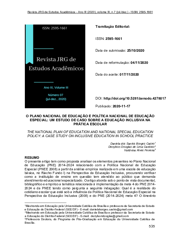 Pdf O Plano Nacional De Educação E Política Nacional De Educação