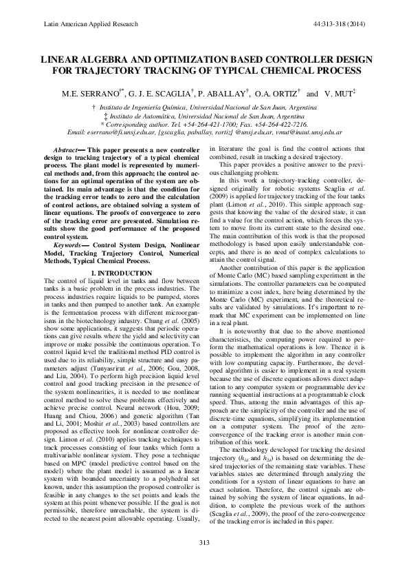 (PDF) Linear Algebra and Optimization Based Controller Design for ...
