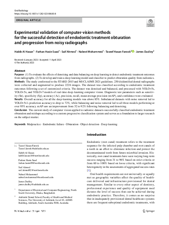 (PDF) Experimental validation of computer-vision methods for the ...