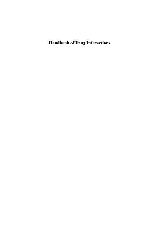 (PDF) Handbook of Drug Interactions