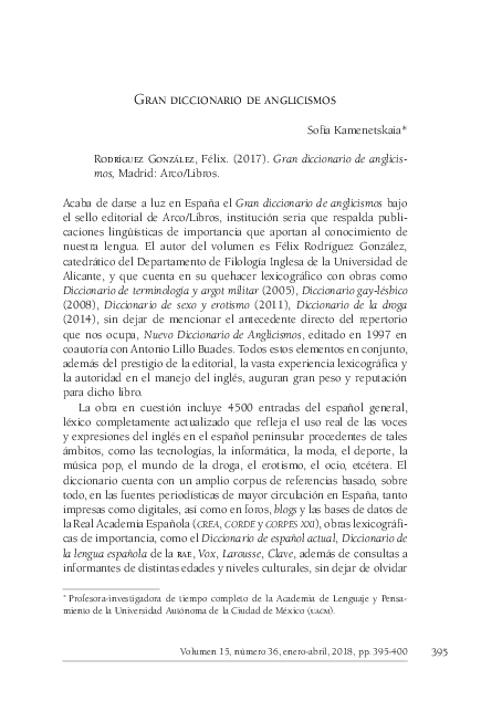(PDF) Gran diccionario de anglicismos
