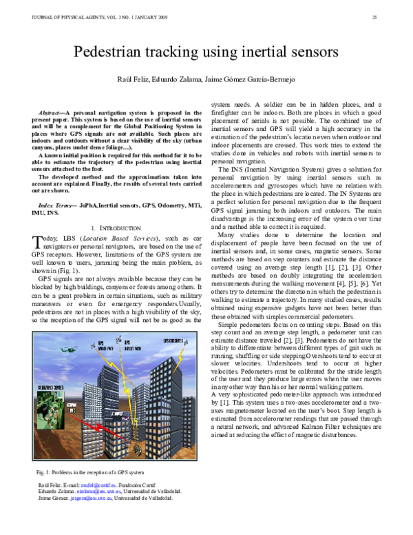 (PDF) Pedestrian tracking using inertial sensors | Raul Alonso - Academia.edu