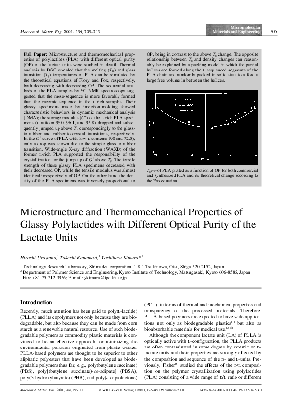 (PDF) Microstructure and thermomechanical properties relationship of ...