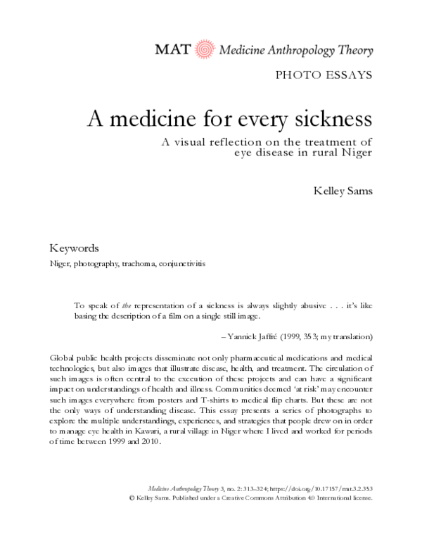 (PDF) A medicine for every sickness