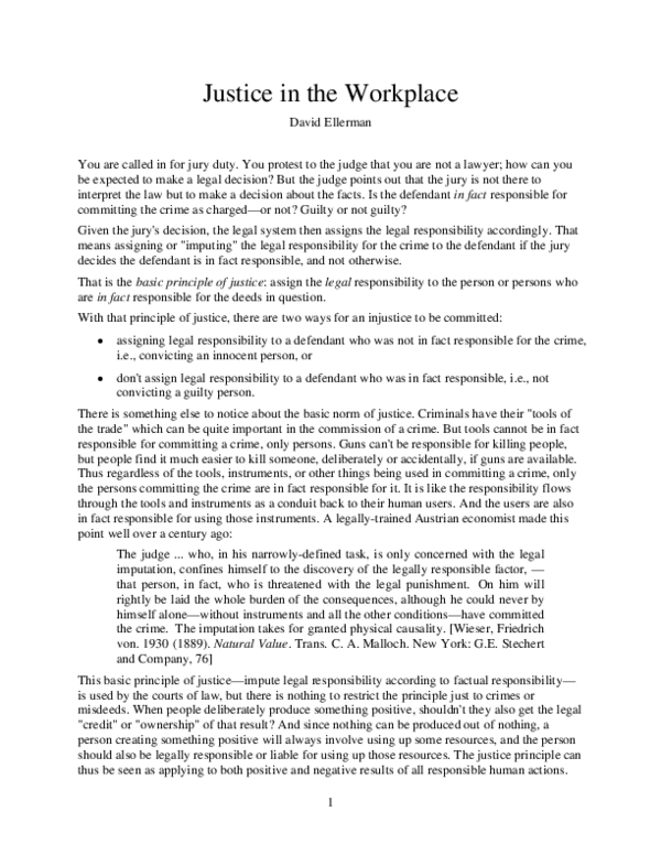 (PDF) Justice in the Workplace