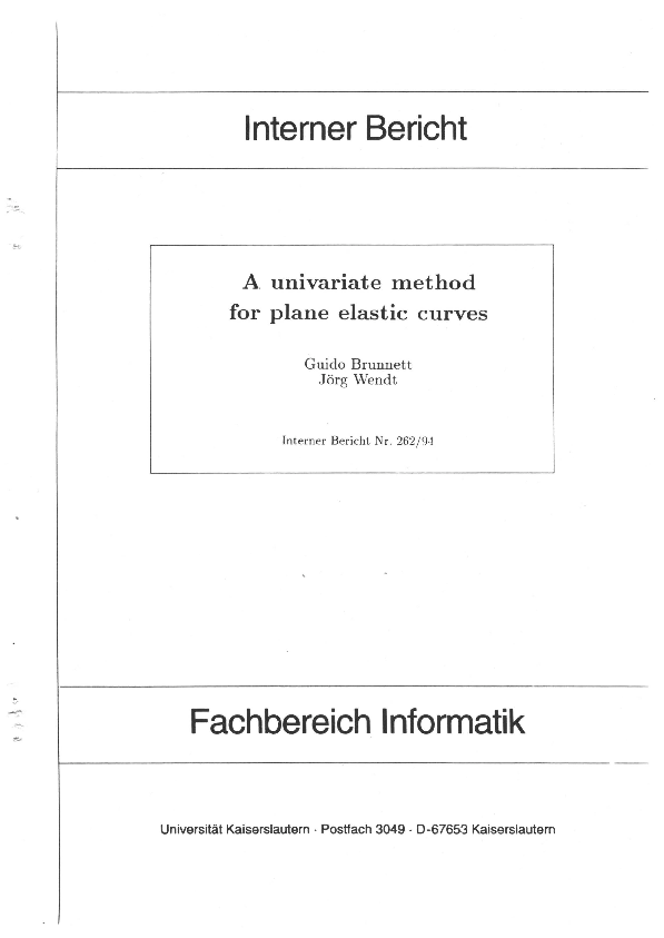 (PDF) A univariate method for plane elastic curves | Guido Brunnett - Academia.edu
