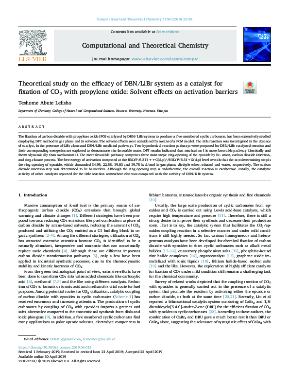 (PDF) Theoretical study on the efficacy of DBN/LiBr system as a ...
