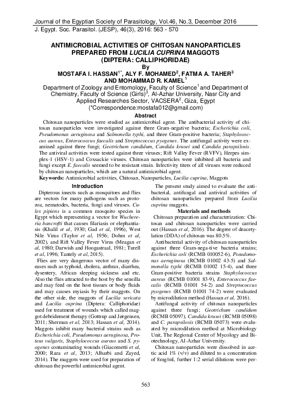 (PDF) Antimicrobial Activities of Chitosan Nanoparticles Prepared from ...