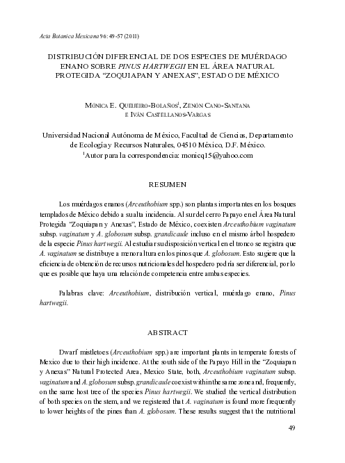(PDF) Differential distribution of two species of dwarf mistletoe on ...