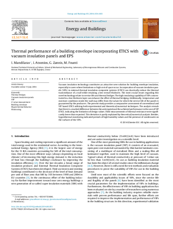 (PDF) Thermal performance of a building envelope incorporating ETICS ...
