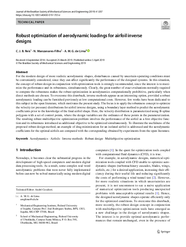 (PDF) Robust optimization of aerodynamic loadings for airfoil inverse designs