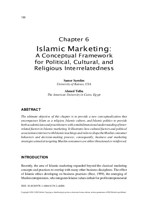 (PDF) Islamic Marketing