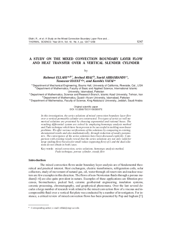 (PDF) A study on the mixed convection boundary layer flow and heat transfer over a vertical ...
