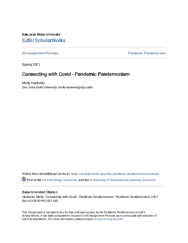 (PDF) Connecting with Covid - Pandemic Pandemonium