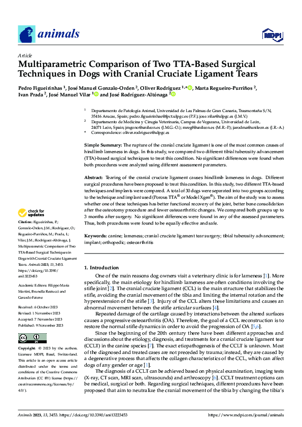 (PDF) Multiparametric Comparison of Two TTA-Based Surgical Techniques ...