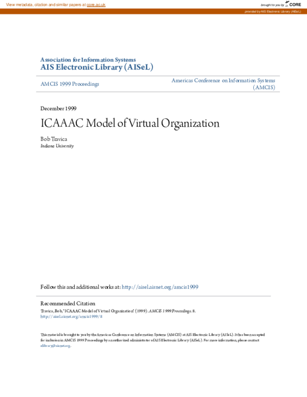 (PDF) ICAAAC Model of Virtual Organization