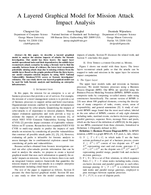 (PDF) A layered graphical model for mission attack impact analysis ...