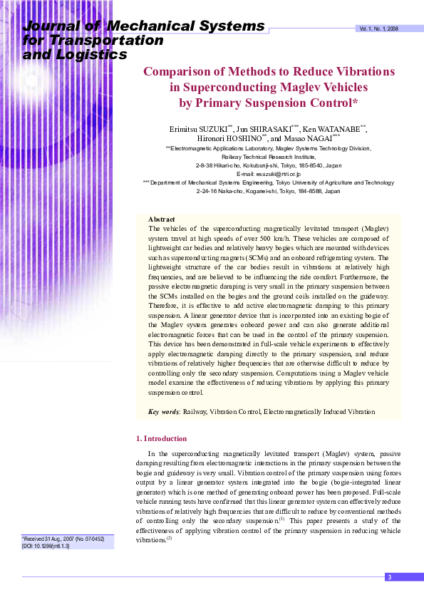 (PDF) Comparison of Methods to Reduce Vibrations in Superconducting ...
