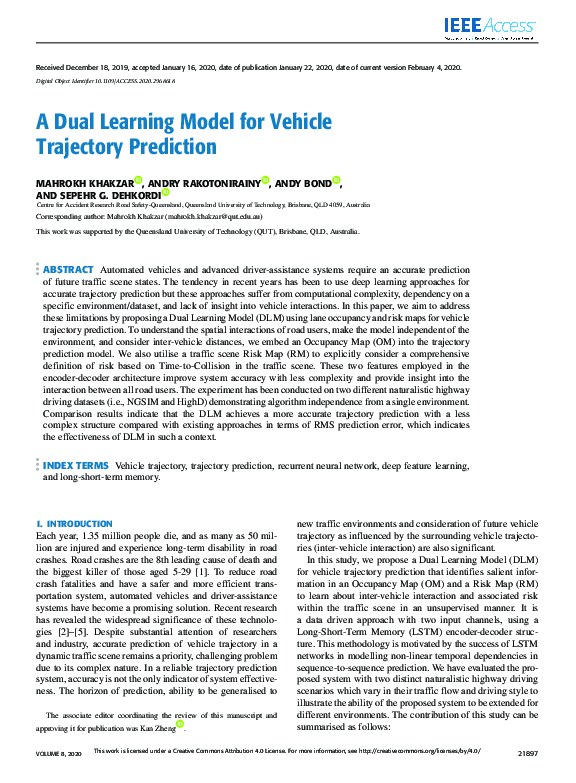 (PDF) A Dual Learning Model for Vehicle Trajectory Prediction